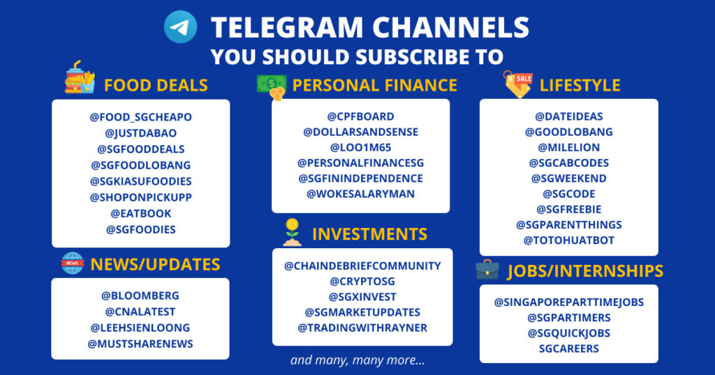 Useful Telegram Channels That Every Singaporean Needs To Join