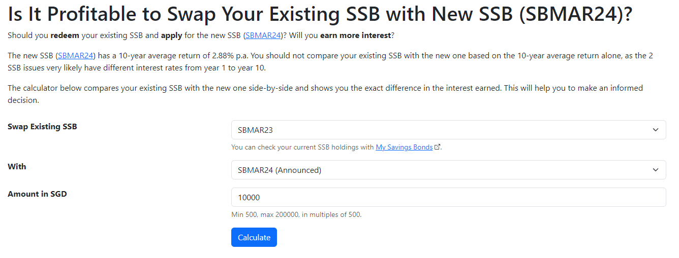 Singapore Savings Bond (SSB) May 2024 Interest Rate Projections